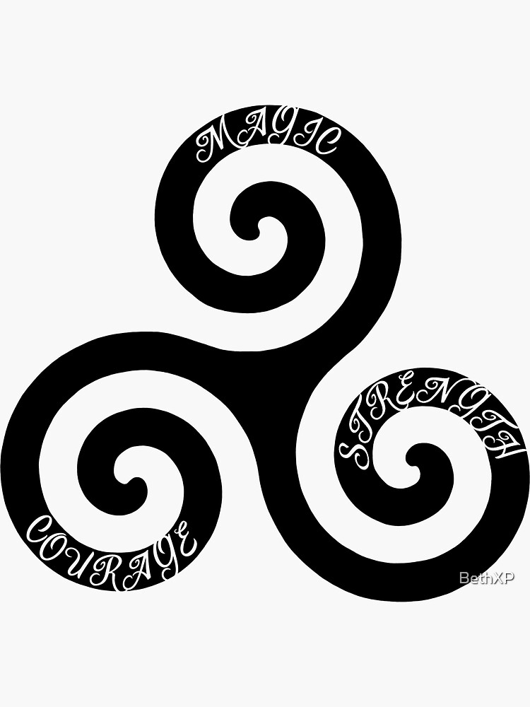 "Strength Courage and Magic" Sticker for Sale by BethXP | Redbubble