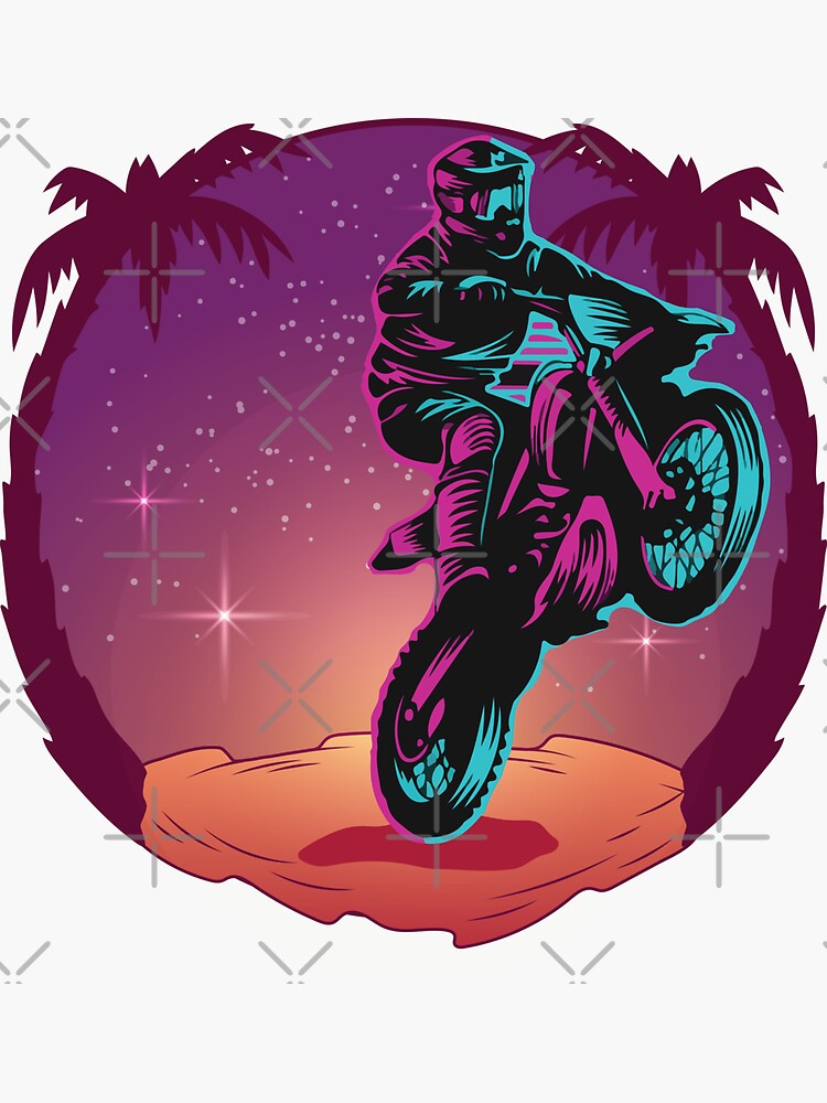 "Dirt Bike Motocross Rider" Sticker for Sale by masterchaotic | Redbubble
