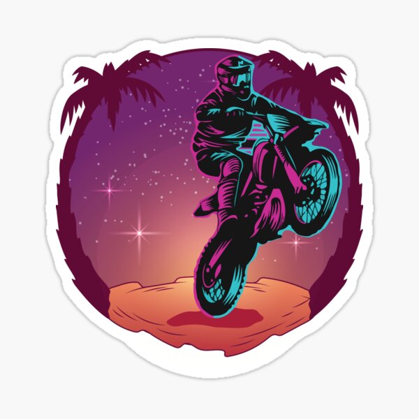 "Dirt Bike Motocross Rider" Sticker for Sale by masterchaotic | Redbubble