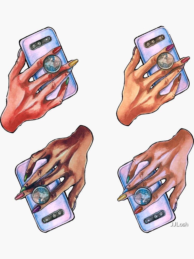 "Hello cell phone :)" Sticker for Sale by JJLosh | Redbubble