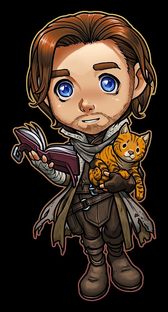 "Caleb and Frumpkin Chibi" by Julia Lichty | Redbubble
