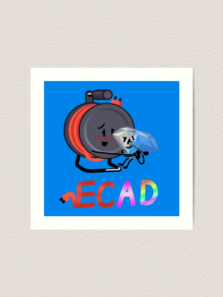 "OSO BFB BFDI Extension Cord and Diamond" Art Print by mousetr | Redbubble