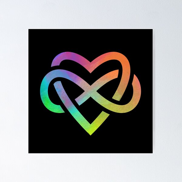 "Polyamory Infinity Heart Symbol Neverending Love LGBT Gift" Poster for ...