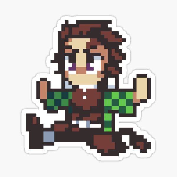 "Kimetsuo No Yaiba: 64-Bit Tanjiro Kamado Style" Sticker for Sale by ...