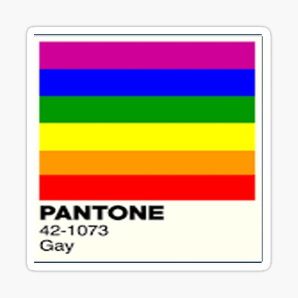 "Gay Pantone" Sticker for Sale by serpentsky17 | Redbubble