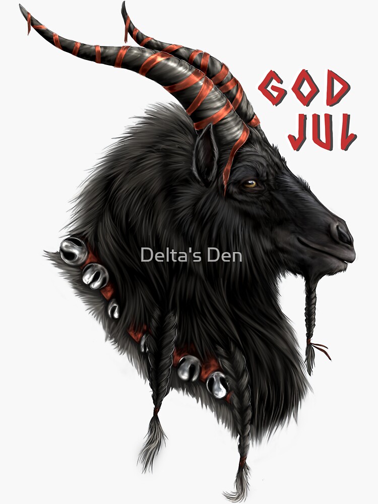 "Julbock- God Jul" Sticker for Sale by Delta's Den | Redbubble