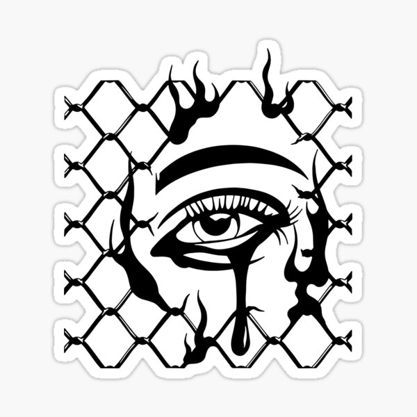 "eye crying" Sticker for Sale by domskalis | Redbubble