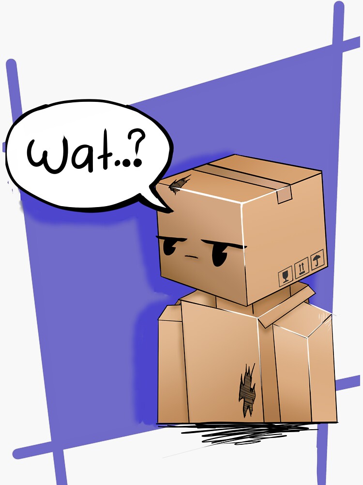"Boxy Box Man" Sticker by ShimmyFire | Redbubble