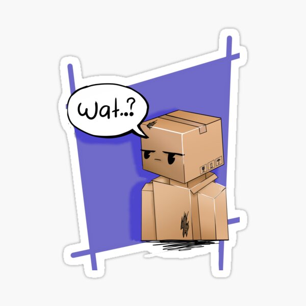"Boxy Box Man" Sticker by ShimmyFire | Redbubble