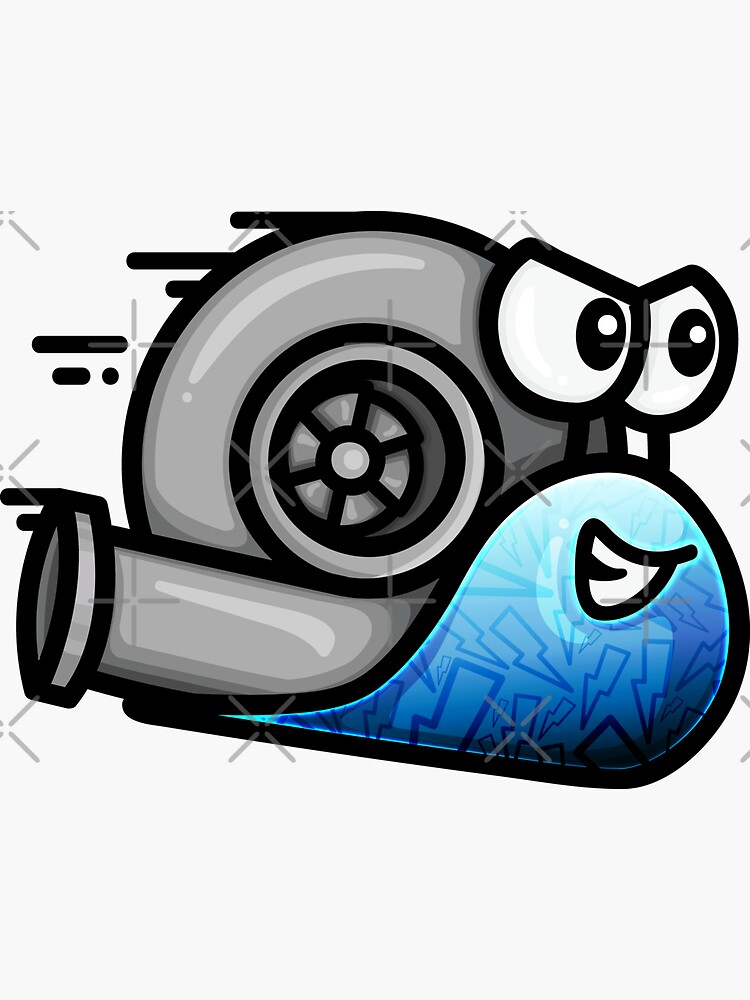 "Turbo Snail - Shock" Sticker for Sale by TswizzleEG | Redbubble