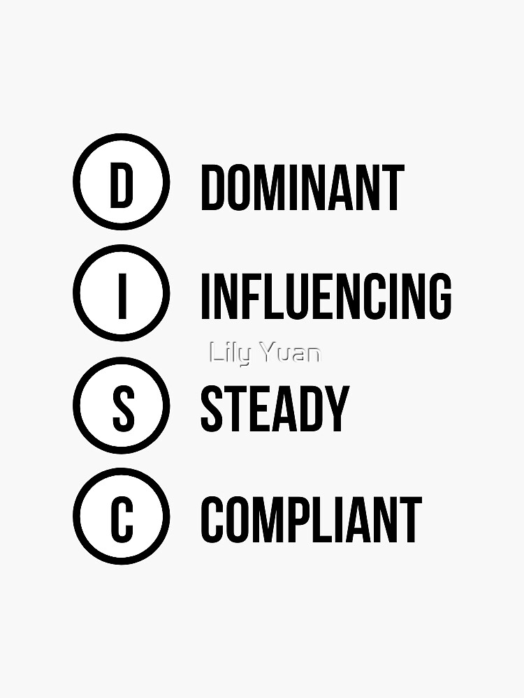"DISC Personality Styles" Sticker for Sale by lily-yuan | Redbubble
