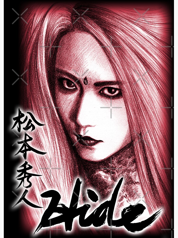 "Long hair HIDE(Wine red)" Sticker for Sale by Lovely-C-Art | Redbubble