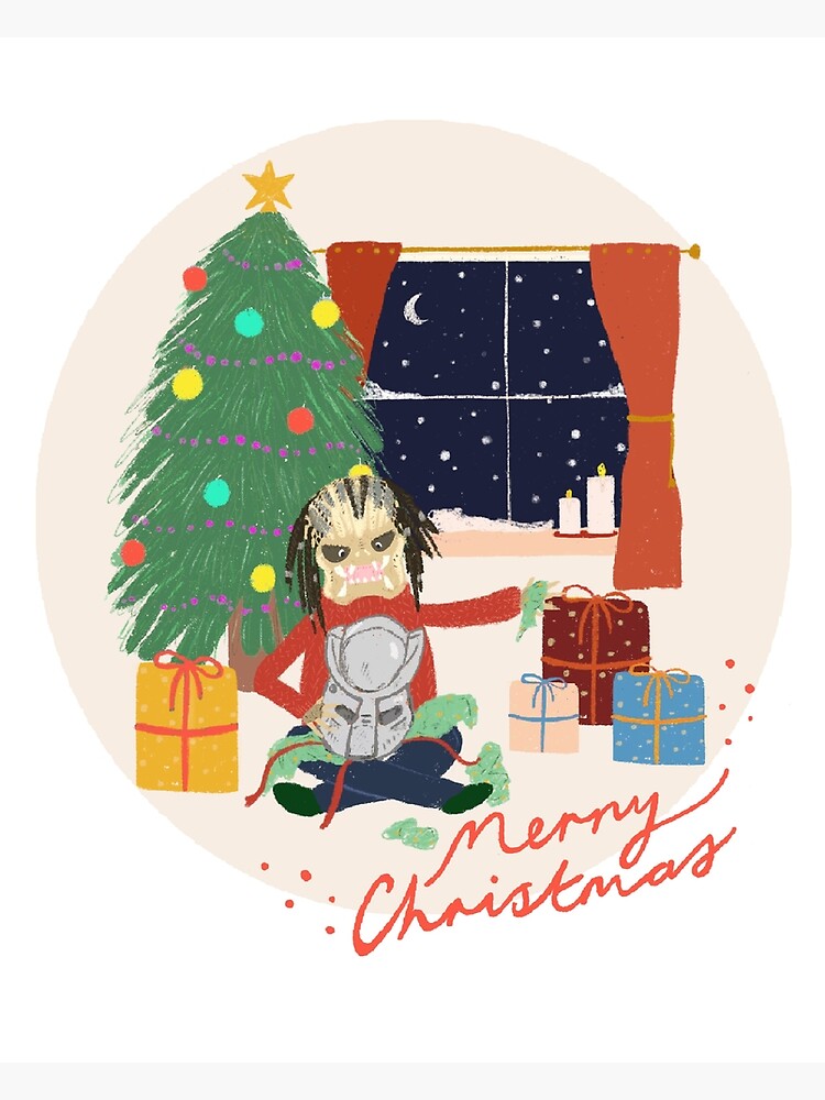 "Christmas Predator " Poster for Sale by Bethillustrates | Redbubble