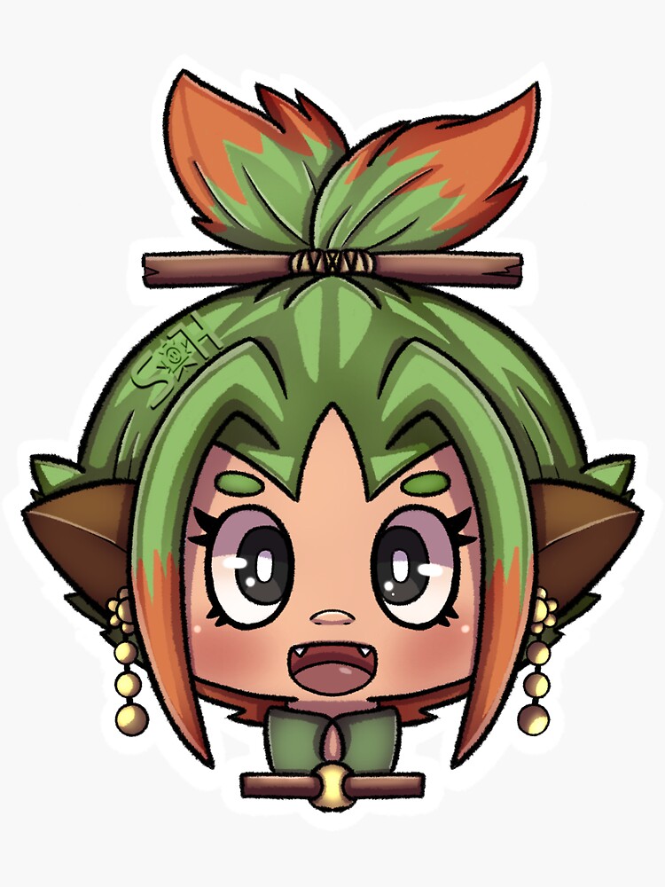"Grookey Gijinka" Sticker by shadowstarhakii | Redbubble