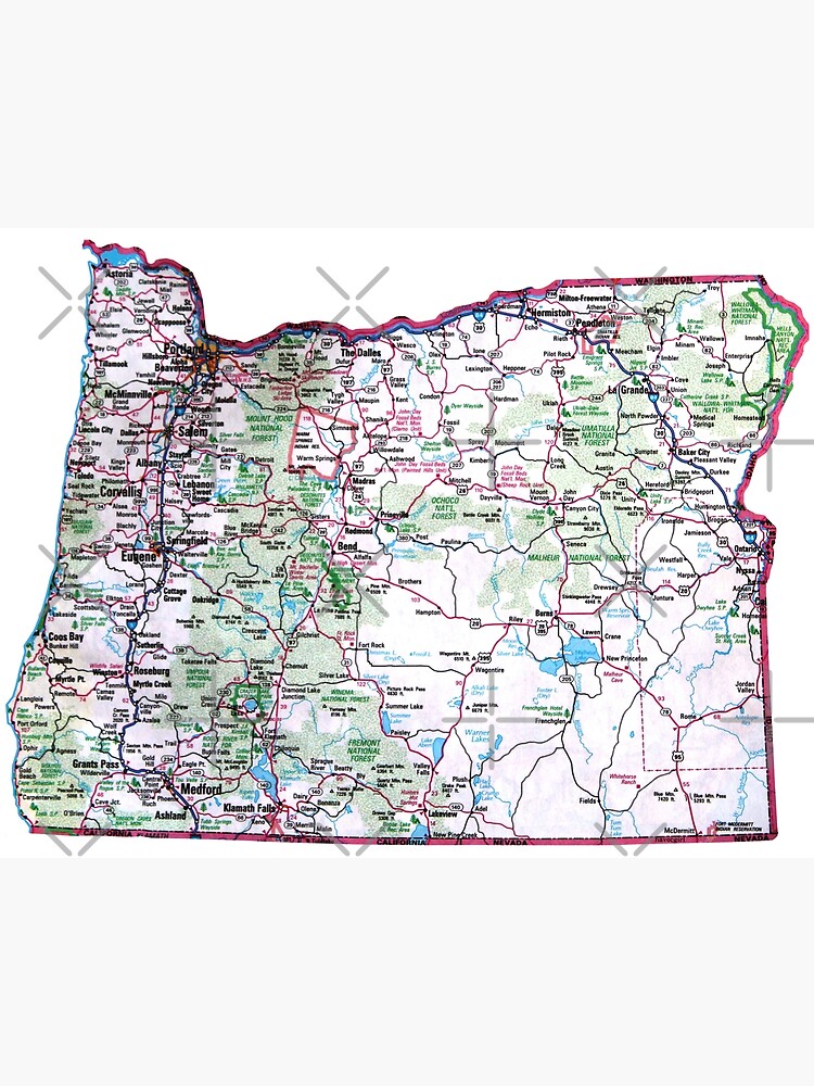 Detailed Oregon Road Map