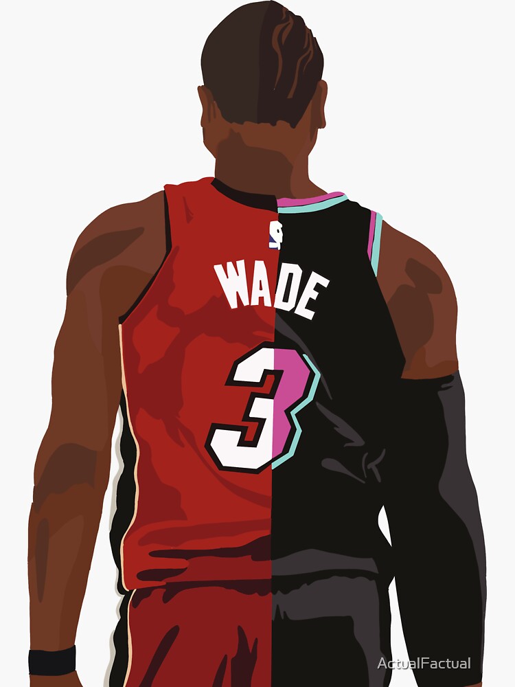 "Dwyane Wade" Sticker for Sale by ActualFactual | Redbubble