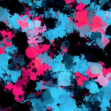 "Pink and Blue Paint Splatter" Art Board Print for Sale by BigTexFunk ...