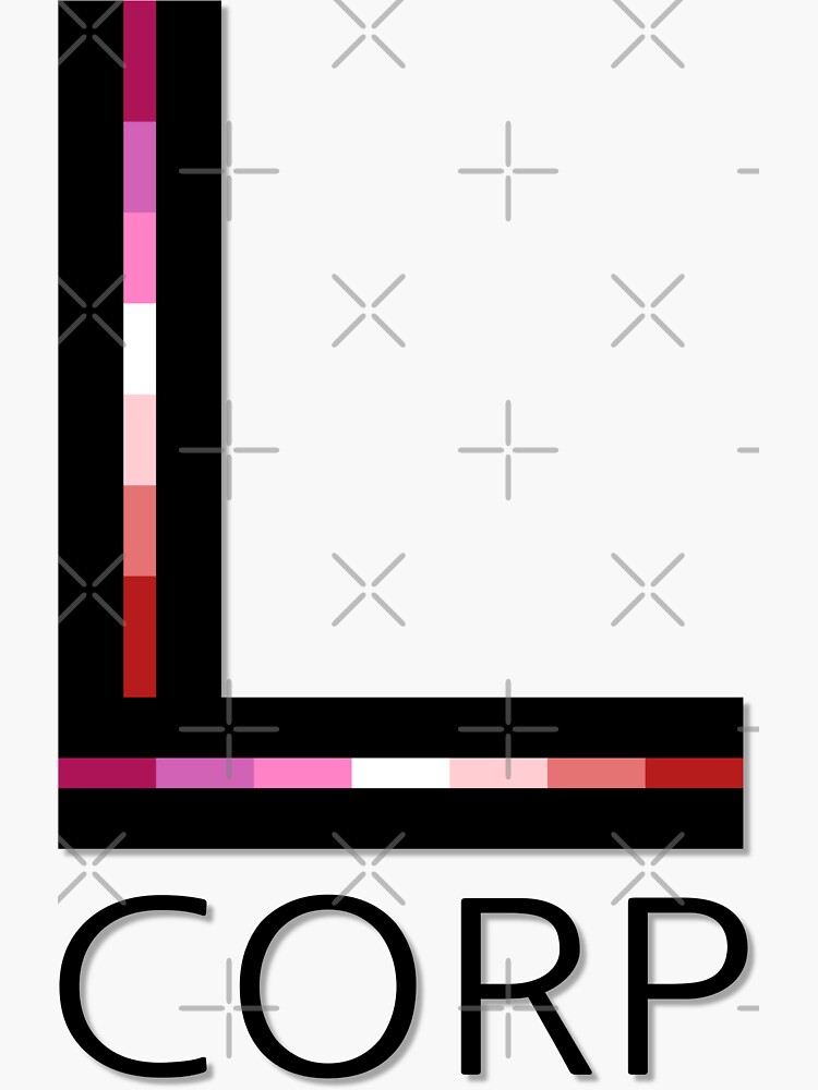 "Lesbian L-Corp Logo 1" Sticker for Sale by worme | Redbubble