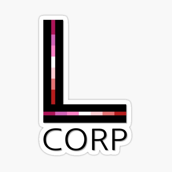 "Lesbian L-Corp Logo 1" Sticker for Sale by worme | Redbubble