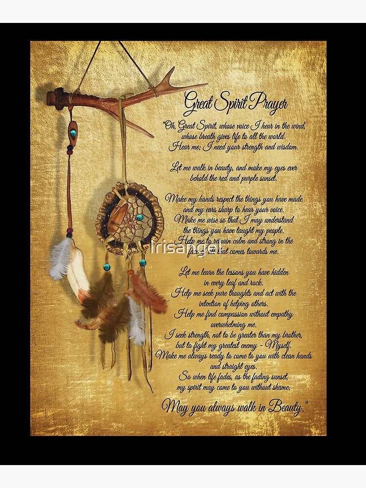 "Native American Great spirit Prayer" Mounted Print for Sale by ...