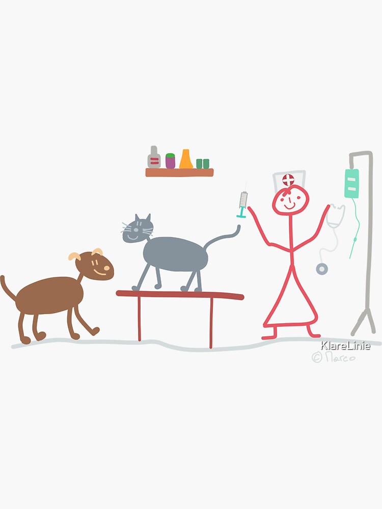 "Vet Stick Figure Woman Veterinary Medicine Job Cat Dog Animals ...