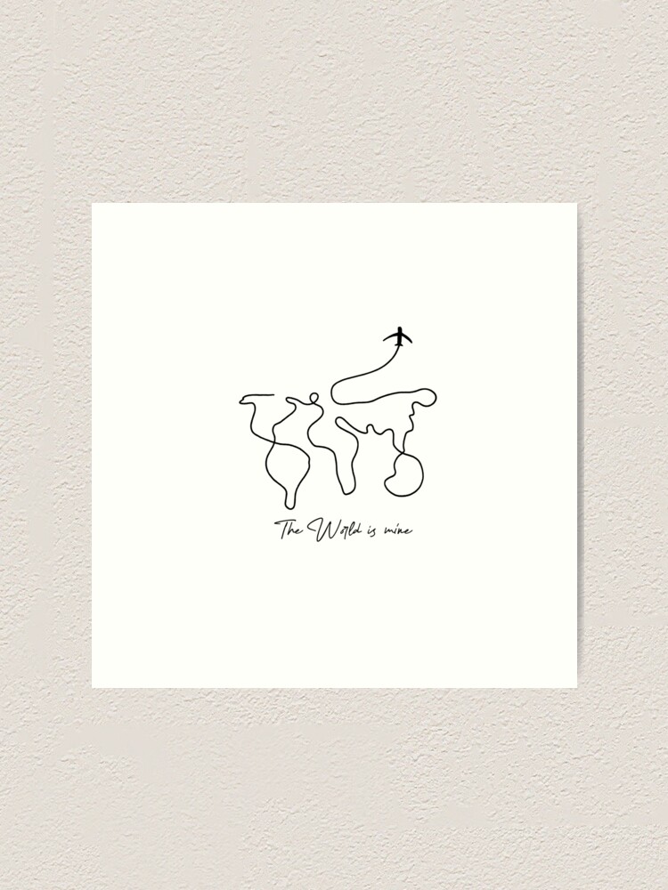 "Minimal world map" Art Print by buainart | Redbubble