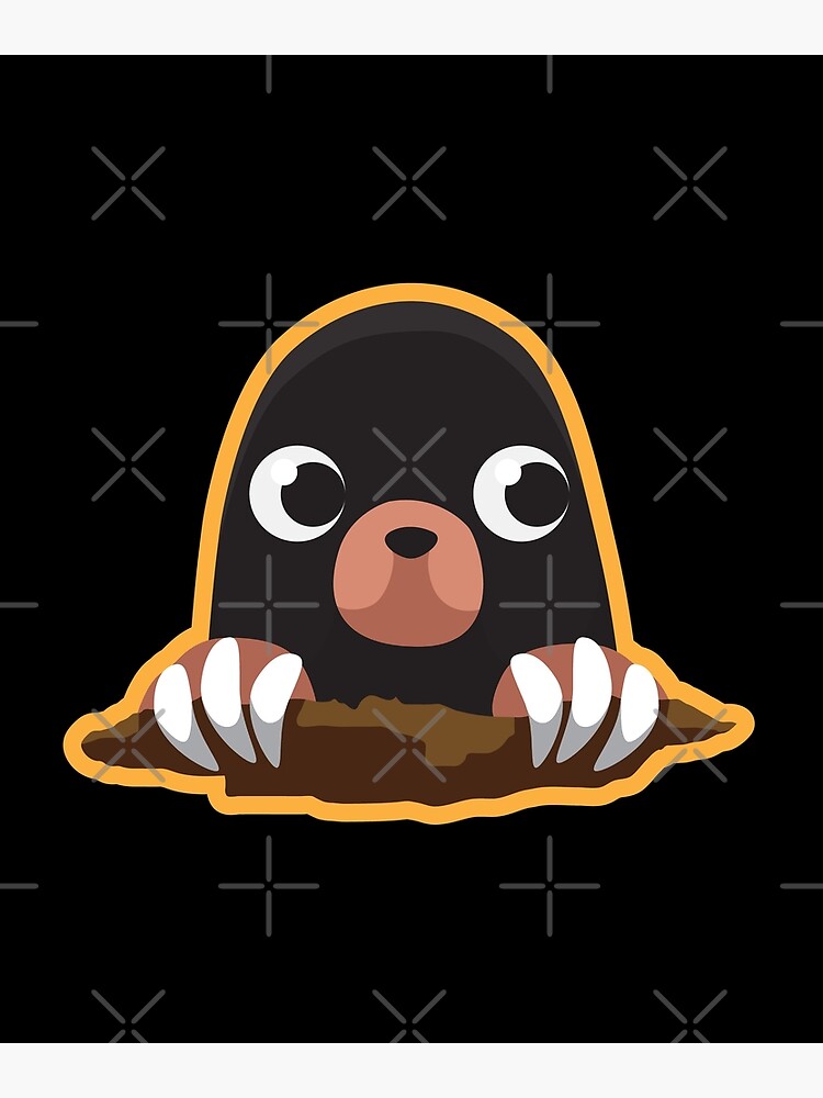"Mole Sweet Cute Trench Mole Cube Hill Small" Poster for Sale by ...