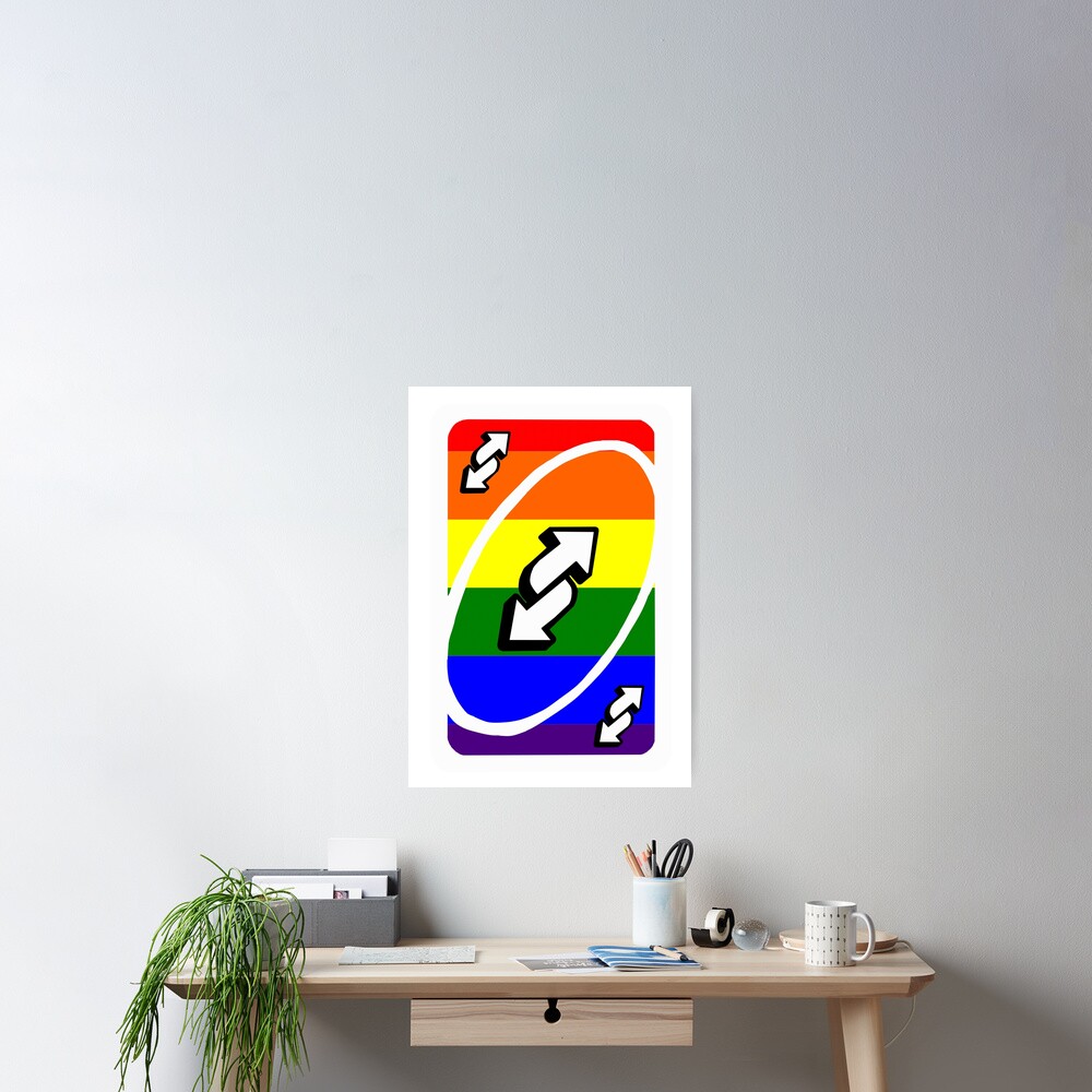 "Rainbow Uno Reverse " Poster by arnaaz | Redbubble