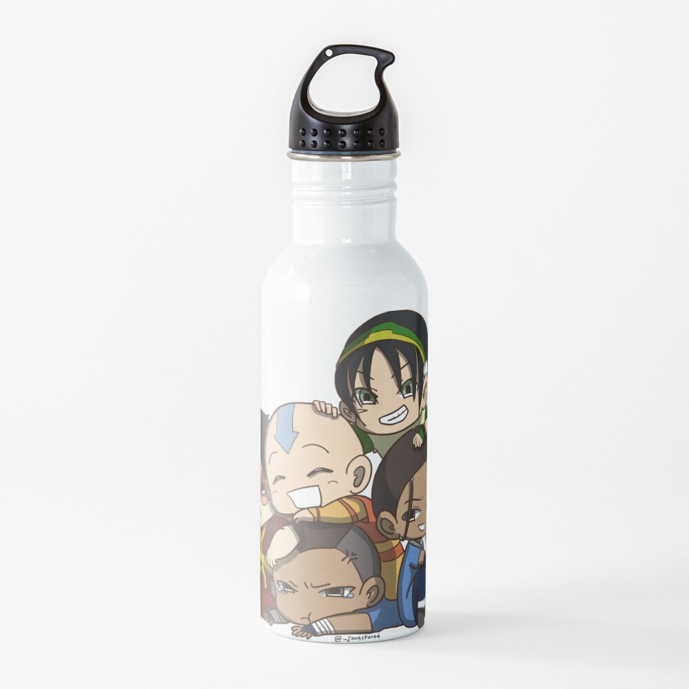 "Avatar the Last Airbender Chibi Gaang Sticker" Water Bottle for Sale ...
