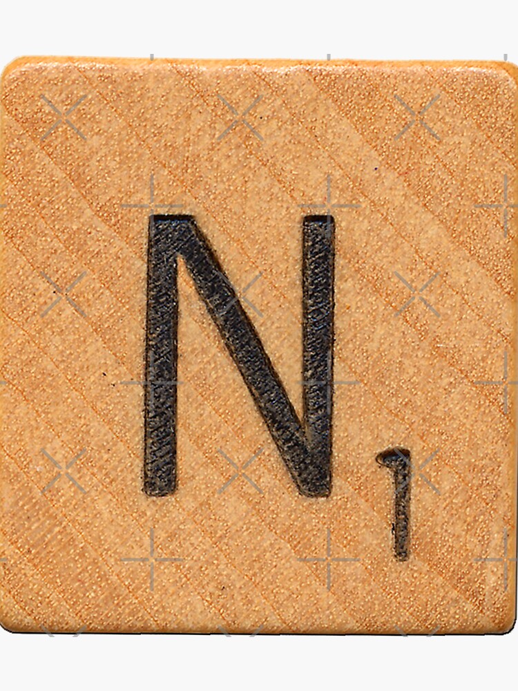 "Letter Tile 'N'" Sticker for Sale by goldenanchor | Redbubble