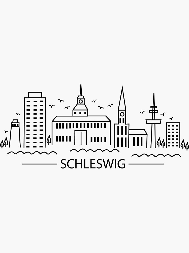 "Sleswig lineart" Sticker for Sale by raisiksart | Redbubble