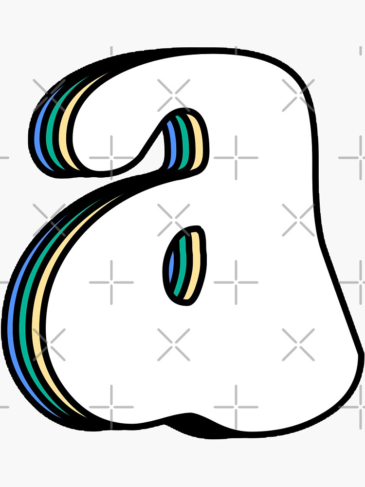 "the letter a" Sticker by ellamclin | Redbubble