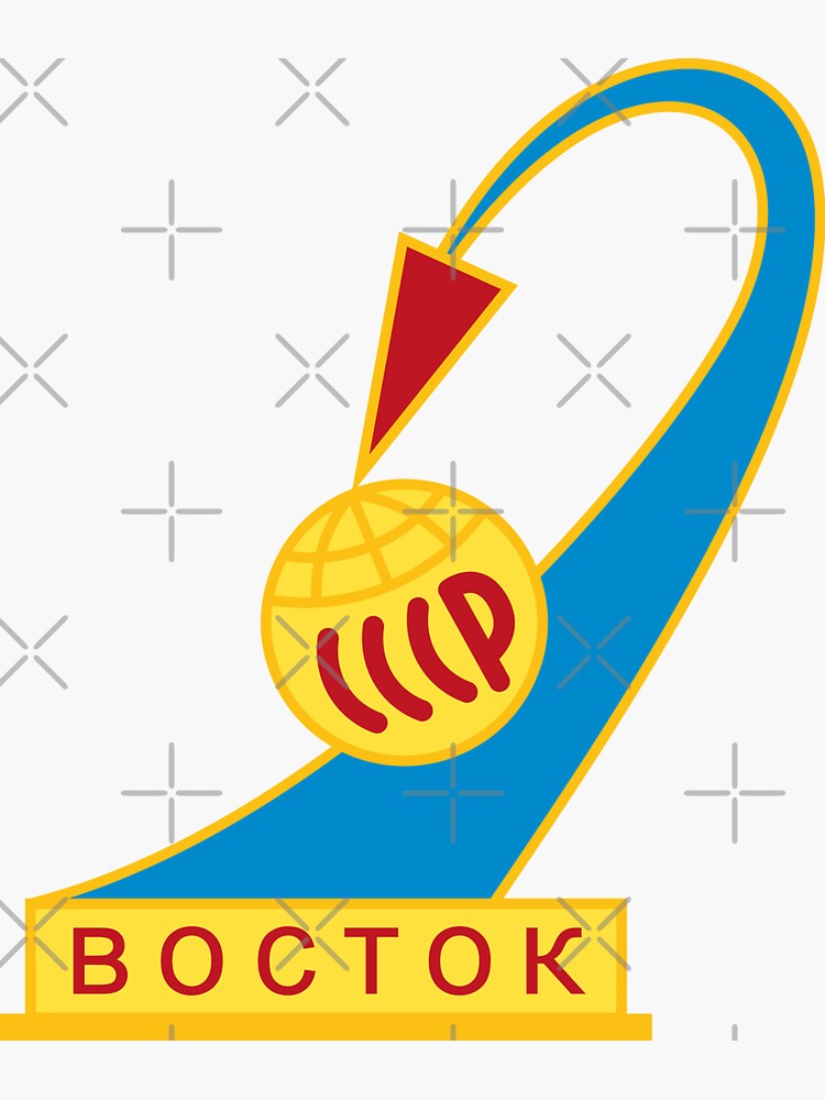 "Vostok 1 - Soviet Space Program Sticker - Soviet Sticker" Sticker by ...