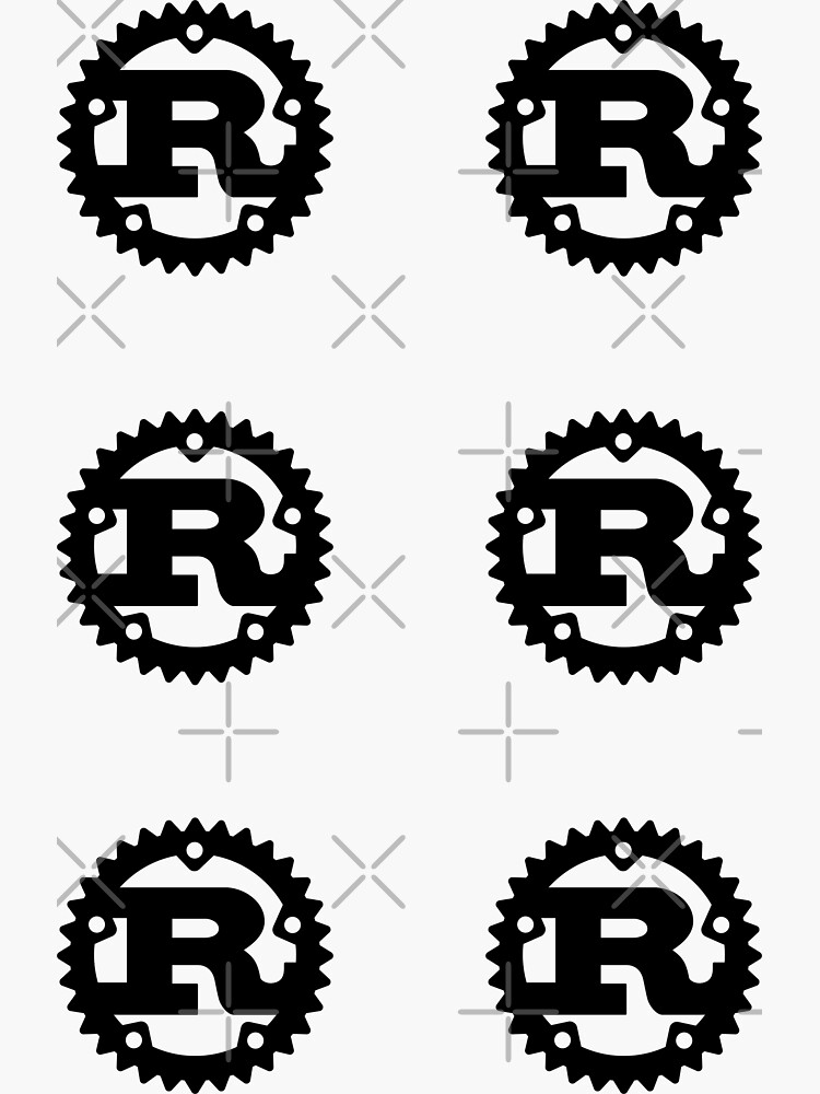 "Rust logo sticker 6 pack" Sticker by leesander | Redbubble