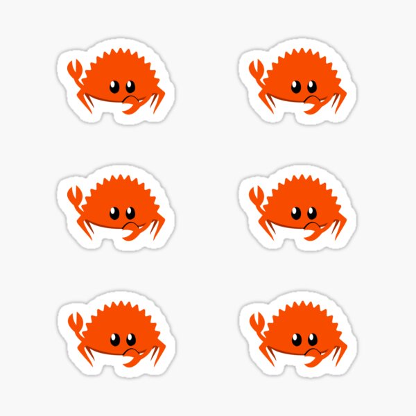 "Rust Ferris logo sticker 6 pack" Sticker by leesander | Redbubble