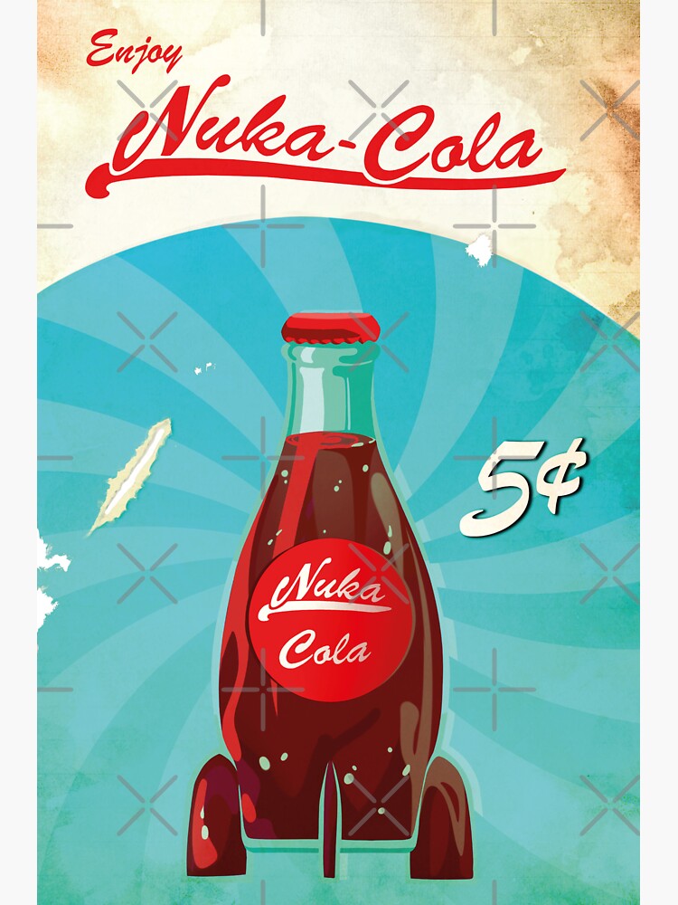 Pegatina «Disfruta del cartel de Nuka Cola» de Pikokk | Redbubble