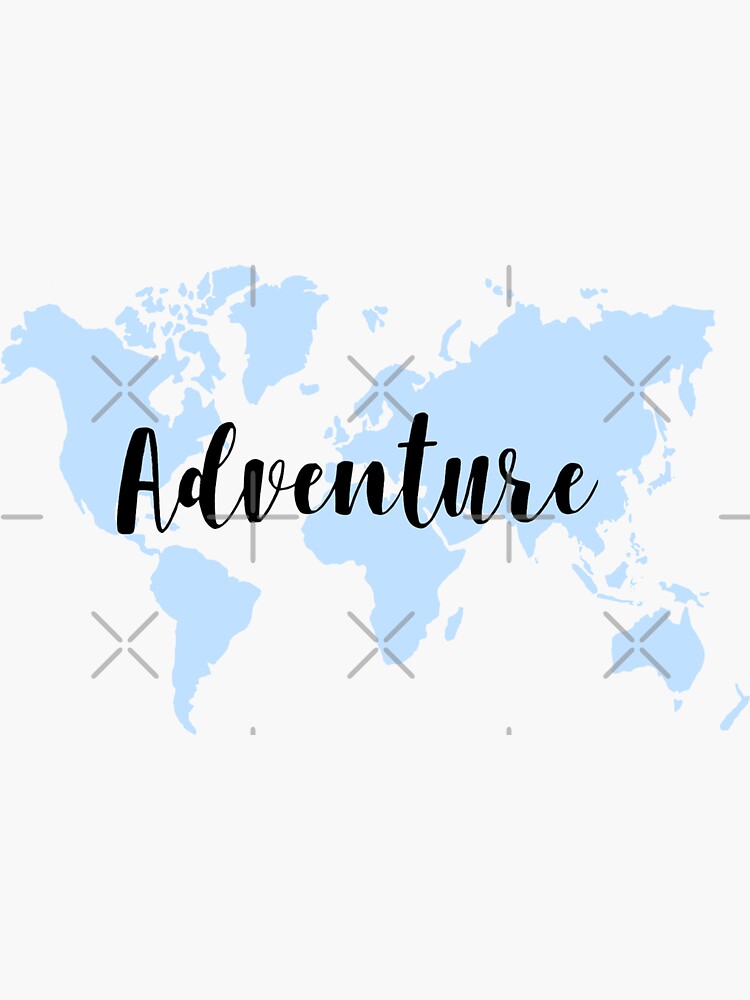 "Adventure world map" Sticker by dreamtravel | Redbubble