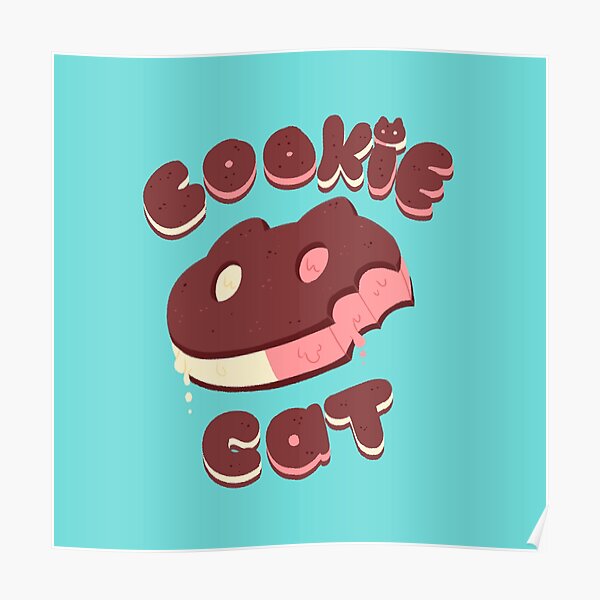 "Cookie Cat" Poster by boxfulthoughts | Redbubble