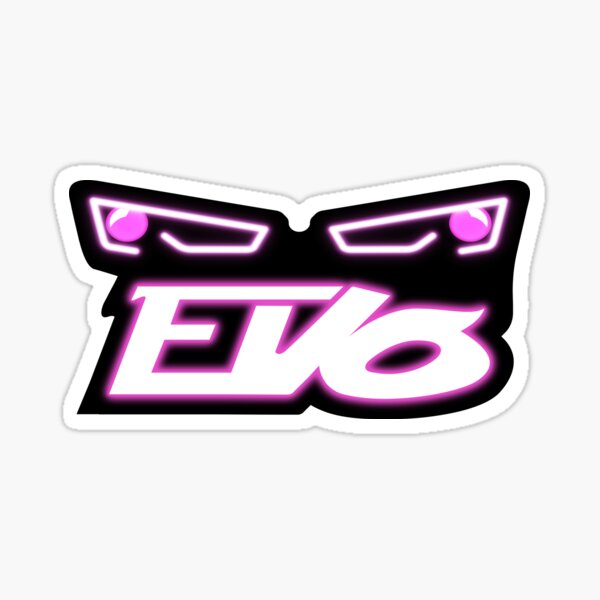 "Pink Evo Logo Sticker" Sticker by evo2448 | Redbubble