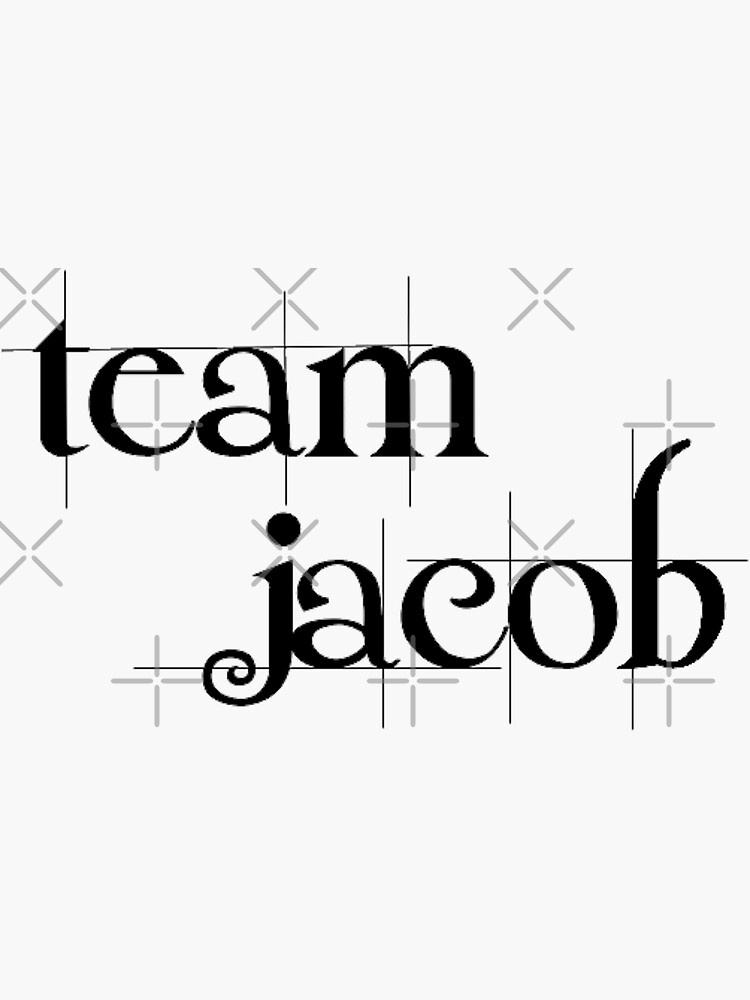 "Team Jacob" Sticker for Sale by lindsalexandra | Redbubble