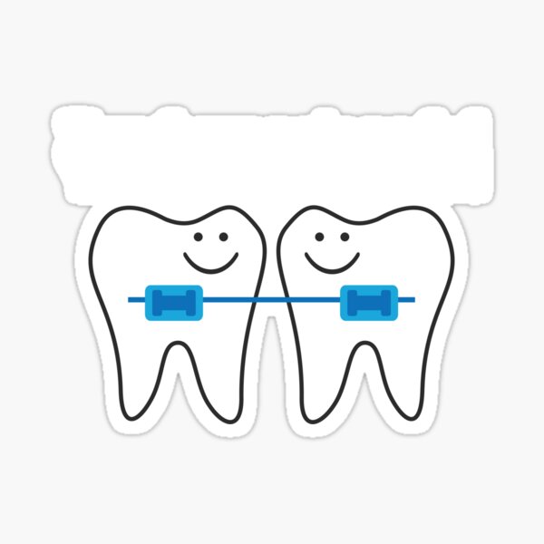 Adult Braces Stickers | Redbubble