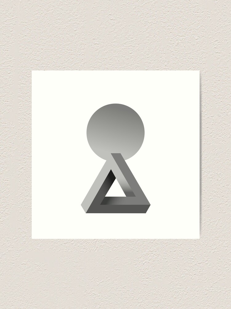 "Think, mini-reflection logo | 3D optical illusion | Omolog" Art Print ...