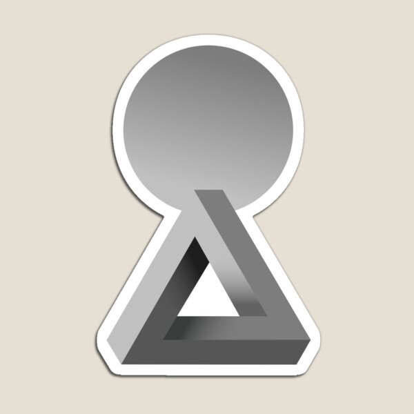 "Think, mini-reflection logo | 3D optical illusion | Omolog" Magnet by ...