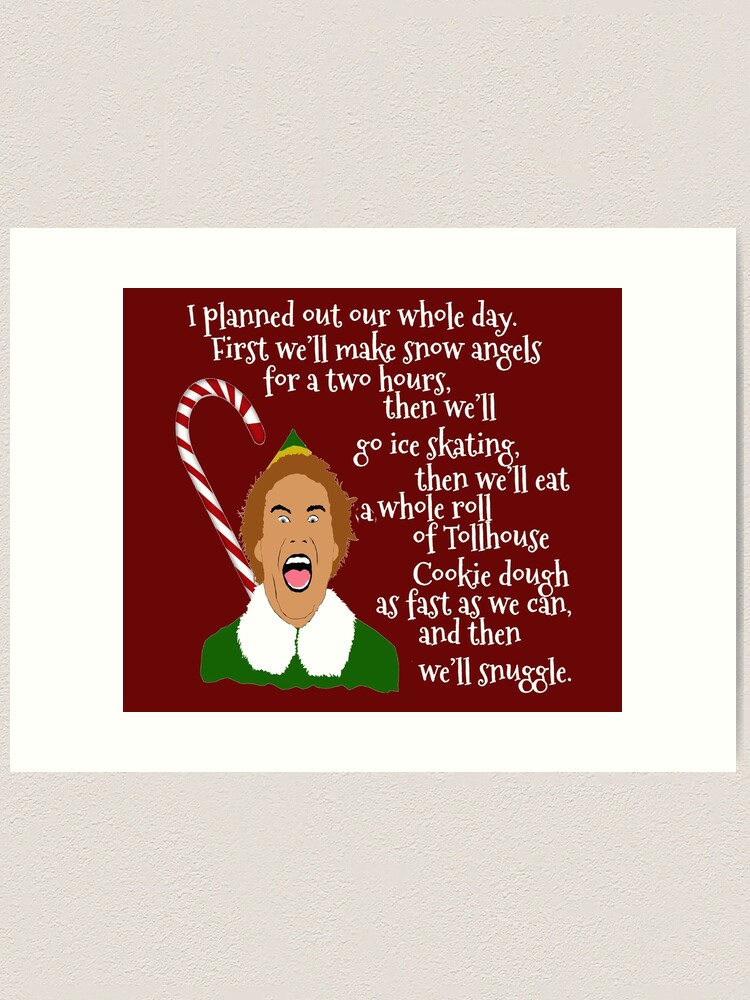 Elf Audio Quotes Buddy The Elf Quotes Mounted Print By MephobiaDesigns