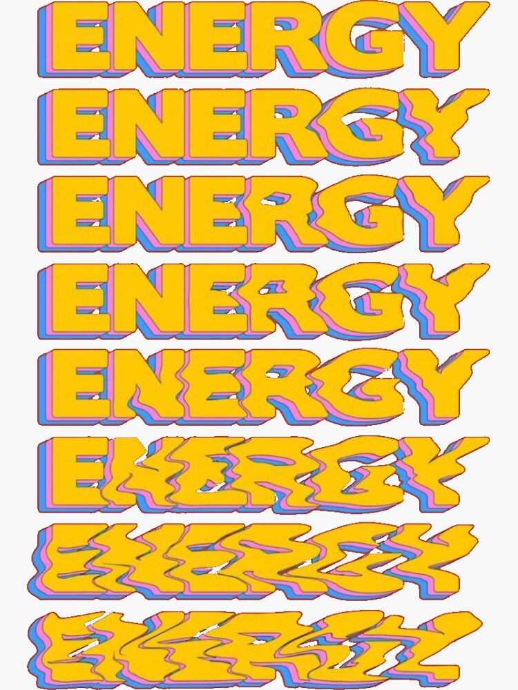 "energy sticker" Sticker for Sale by Kat3112 | Redbubble