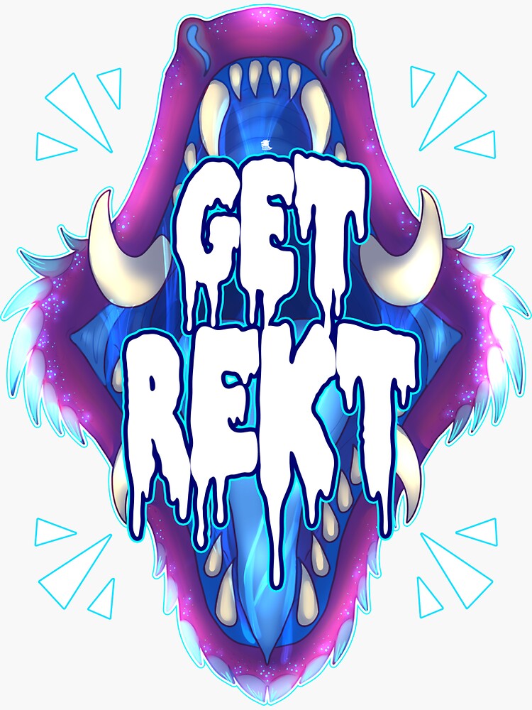 "GET REKT V2" Sticker for Sale by FrostedMonster | Redbubble