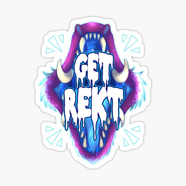 "GET REKT V2" Sticker for Sale by FrostedMonster | Redbubble