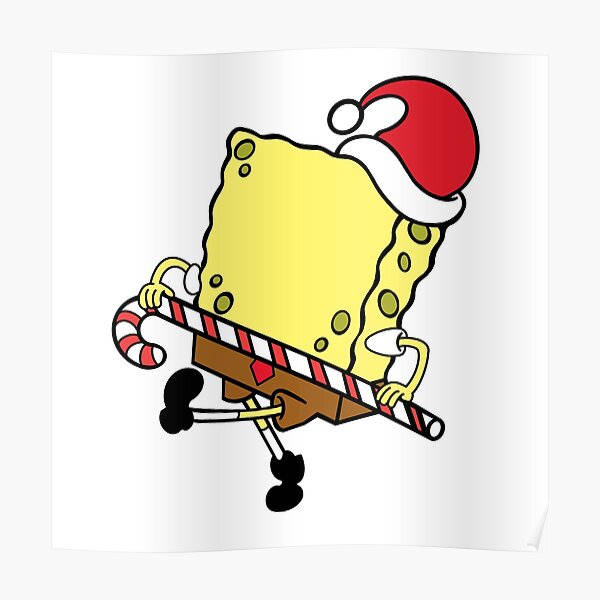 "Spongebob with cane" Poster for Sale by AttitudeGraphic | Redbubble