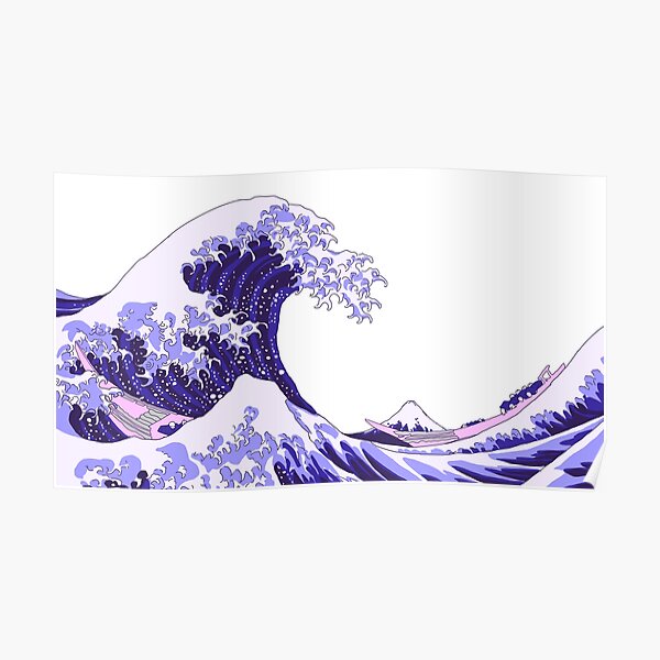 "The Great Wave off Kangawa but it's Purple" Poster by leadstoleashes ...