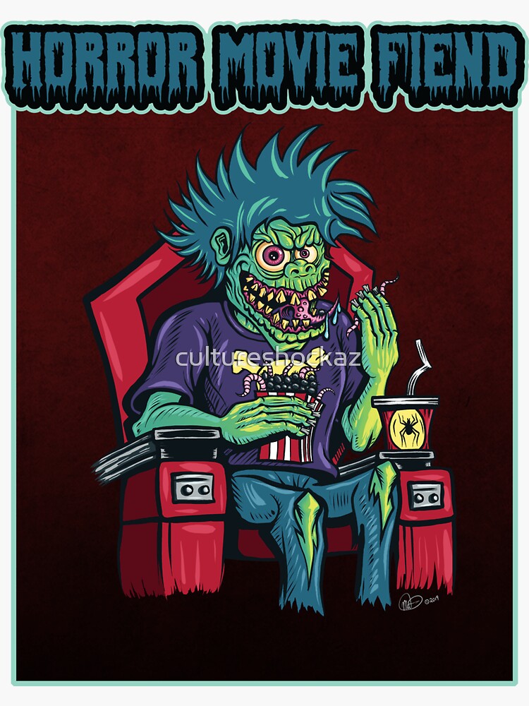 "Cartoon Horror Movie Fiend" Sticker for Sale by cultureshockaz | Redbubble